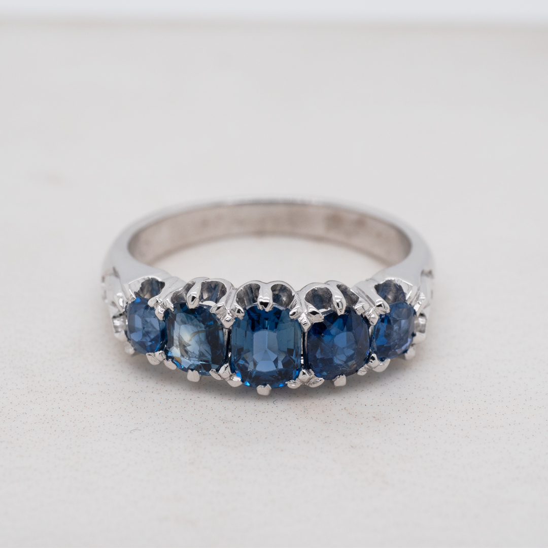 Five Stone Sapphire London Bridge Ring » Dalgleish Diamonds