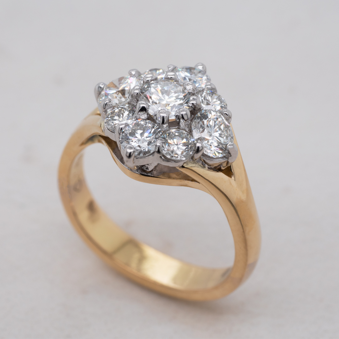 Diamond Shaped Diamond Cluster Ring » Dalgleish Diamonds